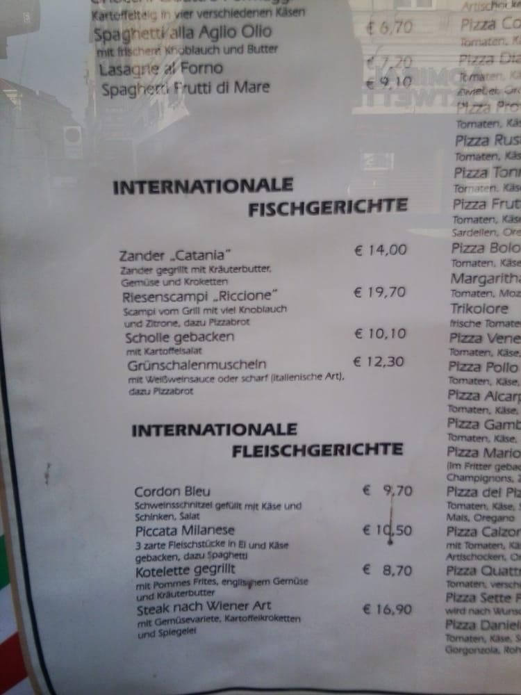 Menu at Restaurant Maria Rosa, Vienna, Siebenbrunnenpl. 2