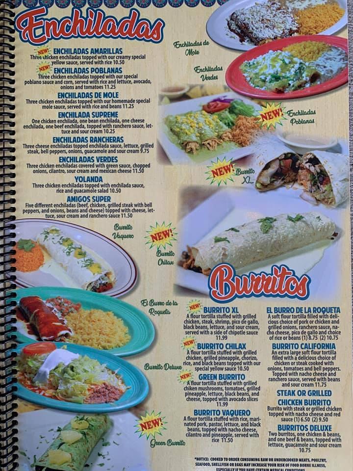 Menu at La Cabaña Mexican Restaurant, Bogart