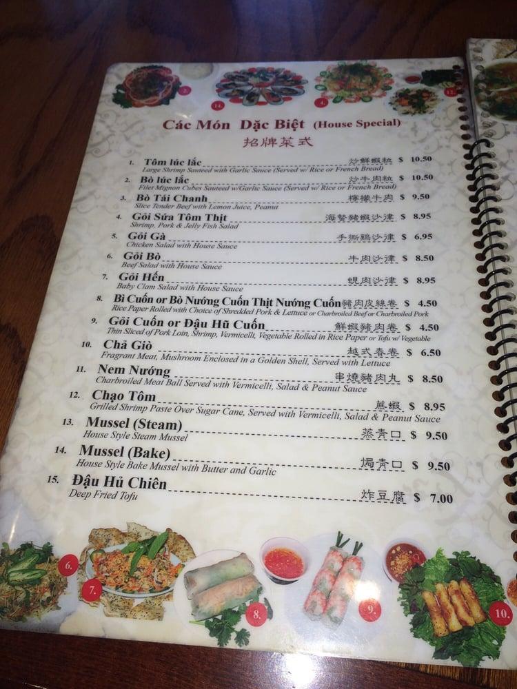 Menu at Saigon Eden restaurant, San Gabriel, 980 E Las Tunas Dr # C