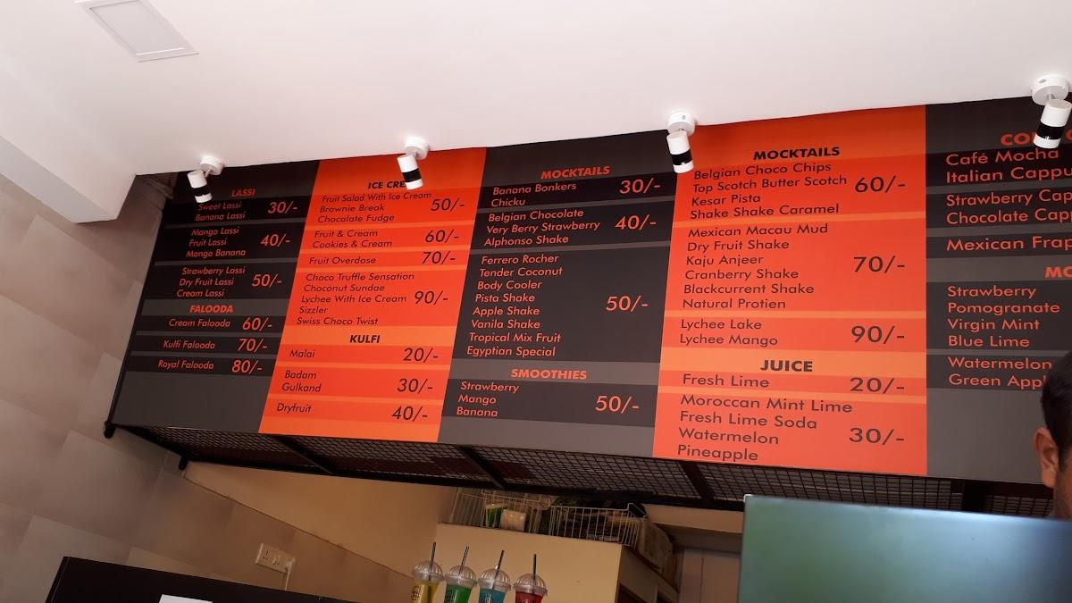 Menu at Lassi Cream, Chennai, 100