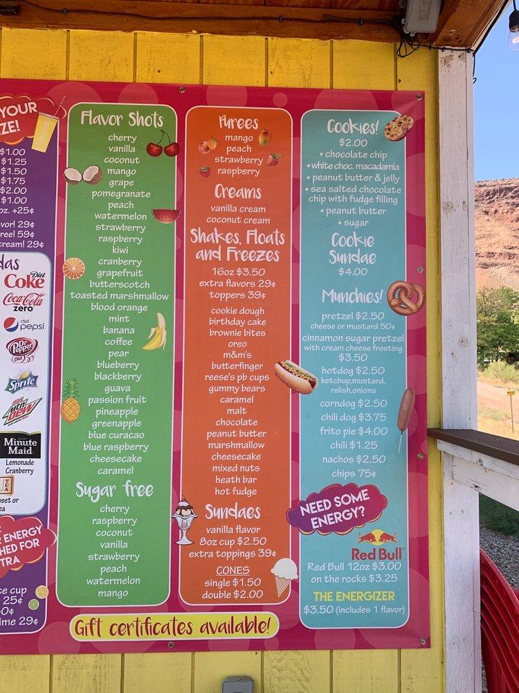 Menu at Lops Pop Shop pub & bar, Moab