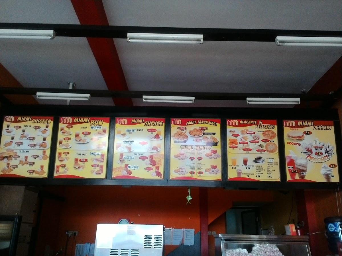 Menu at Miami Chicken Lawang restaurant, Lawang