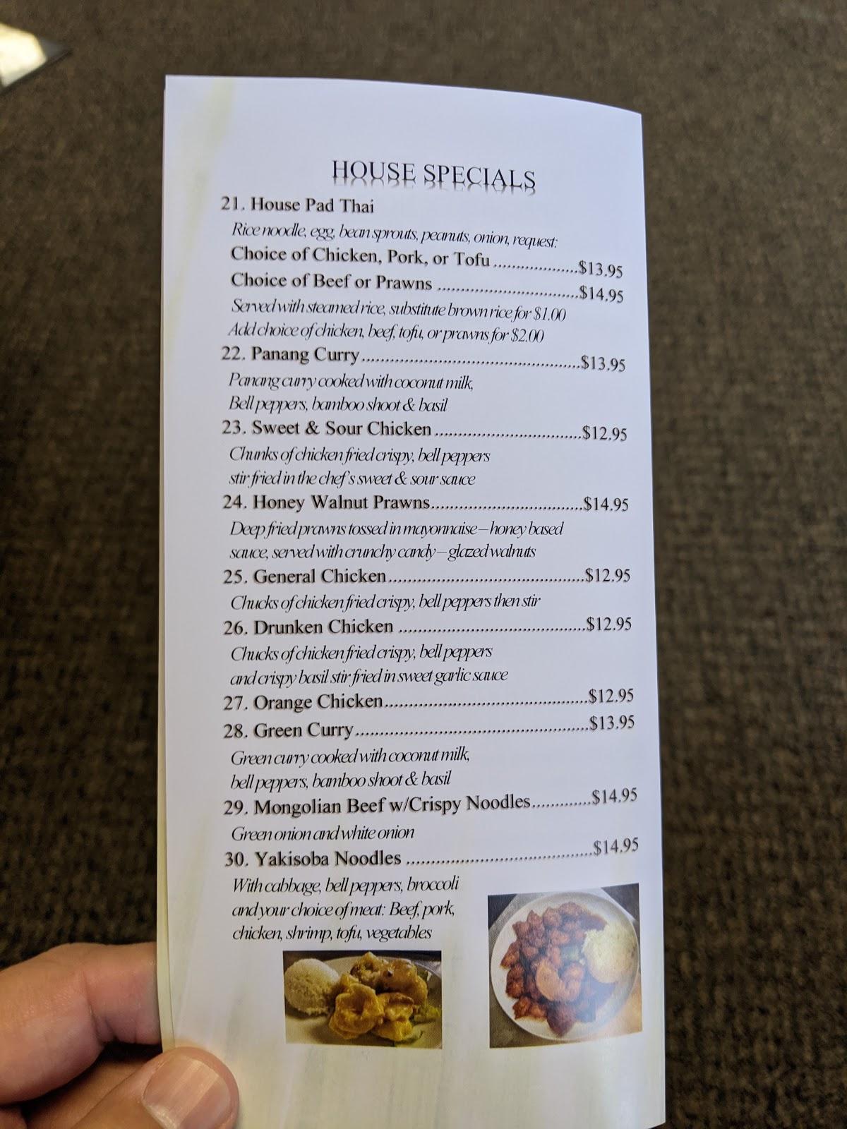 Menu at Pho Vi Tai Vietnamese Restaurant, Great Falls