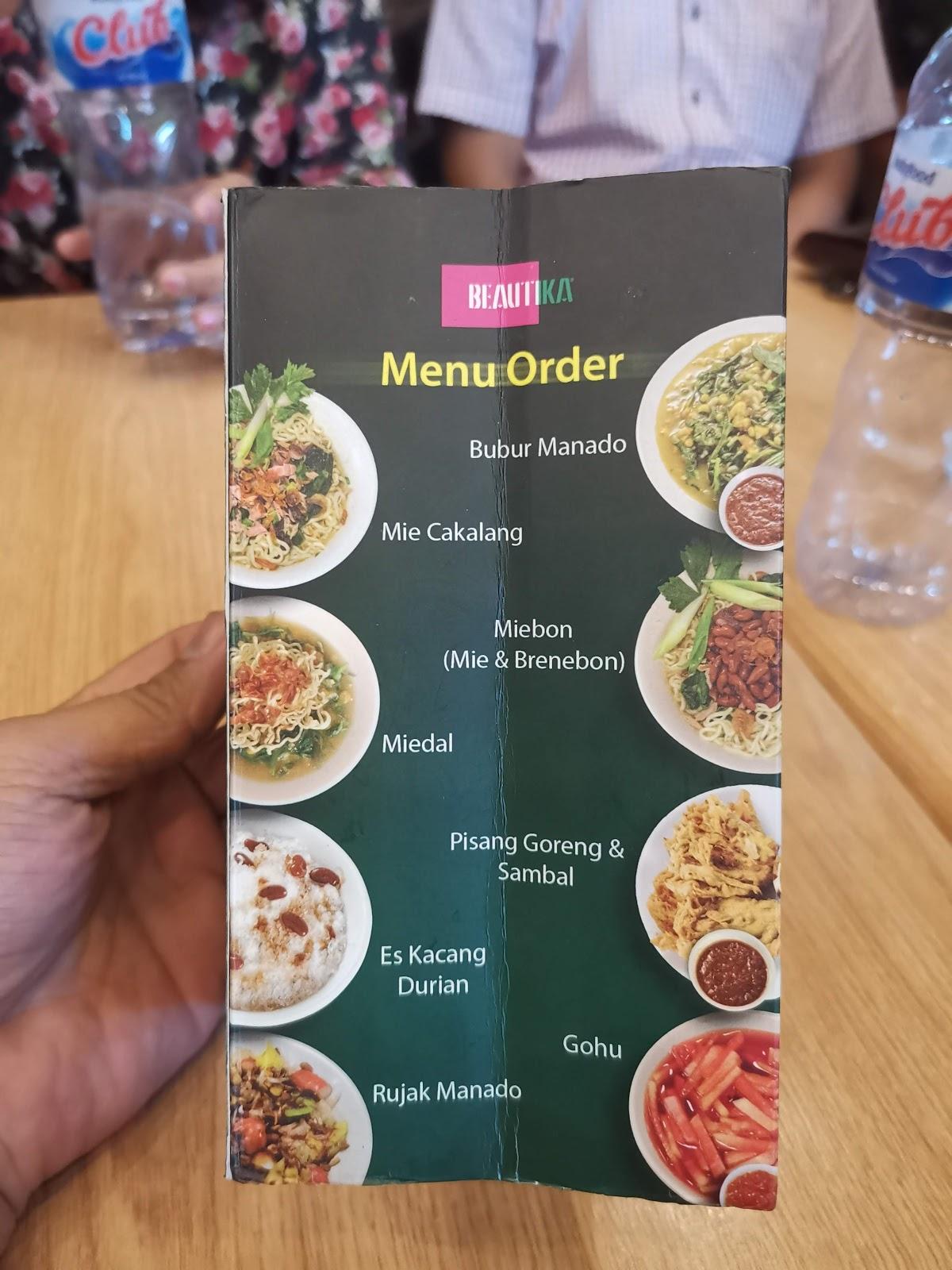 Menu at Restoran Beautika - Petojo restaurant, Jakarta, Jl. Abdul Muis ...
