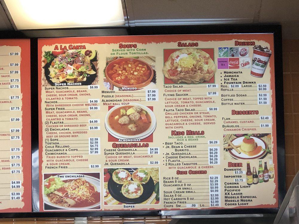 El Ranchito Taco Shop Lake Elsinore Menu at Stephanie Watt blog