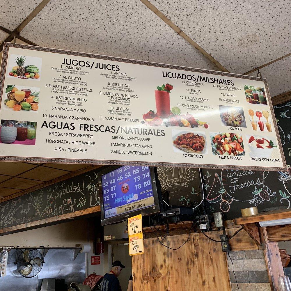 Menu at La Perla Tapatia Meat Market, Los Angeles, 210 N Pacific Ave