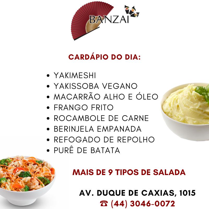 Menu at Restaurante Banzai, Maringá