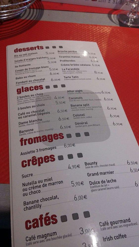 Menu au Bar Brasserie chez Louis, Albi