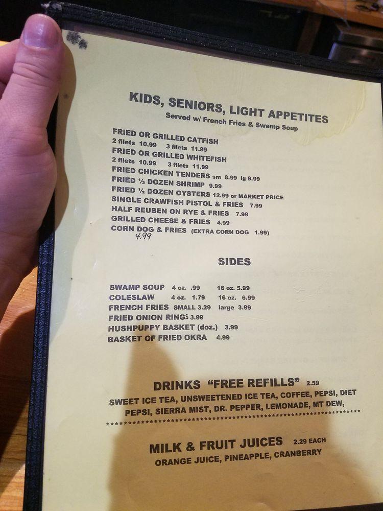 Menu at Fish River Grill restaurant, Fairhope, Scenic Hwy 98