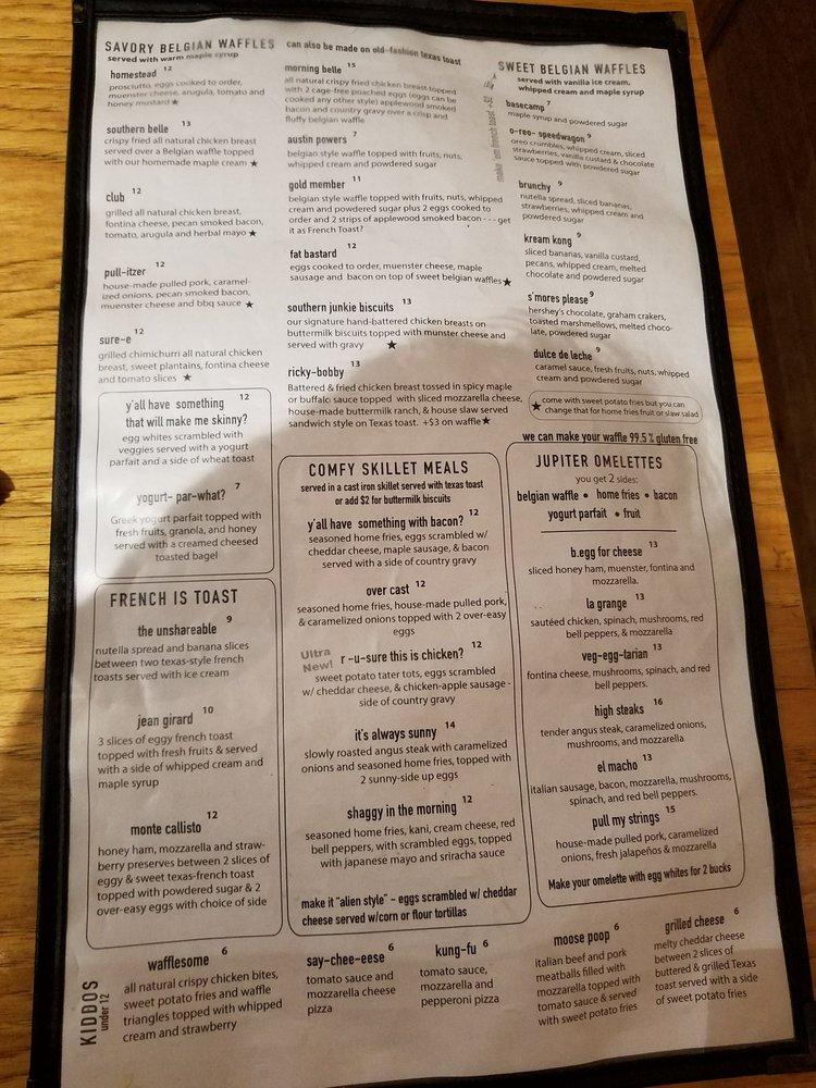 Menu at Jupiter pizzeria, Sugar Land