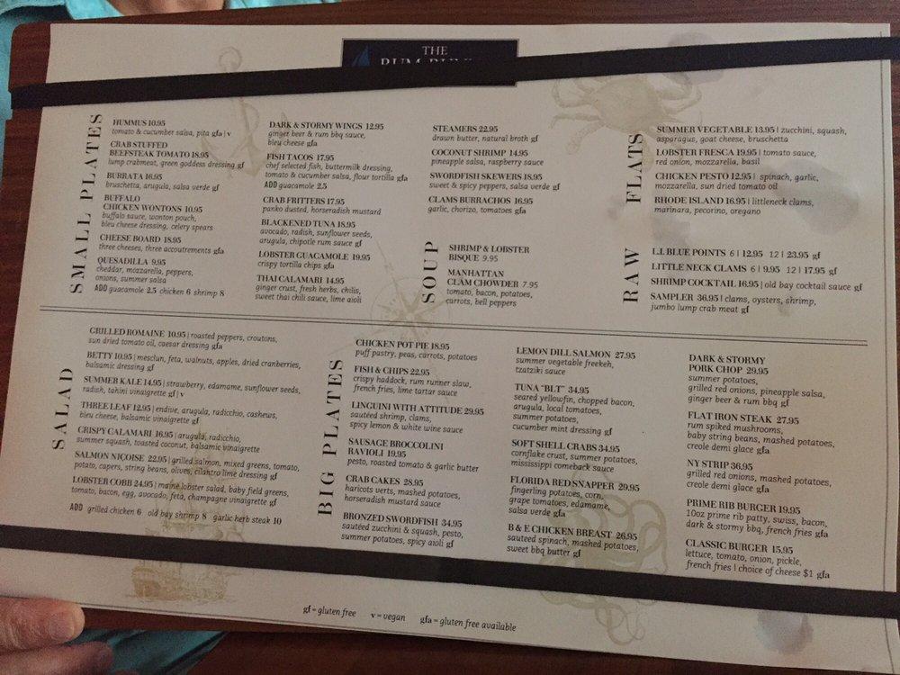 Menu at The Rum Runner restaurant, Sea Bright