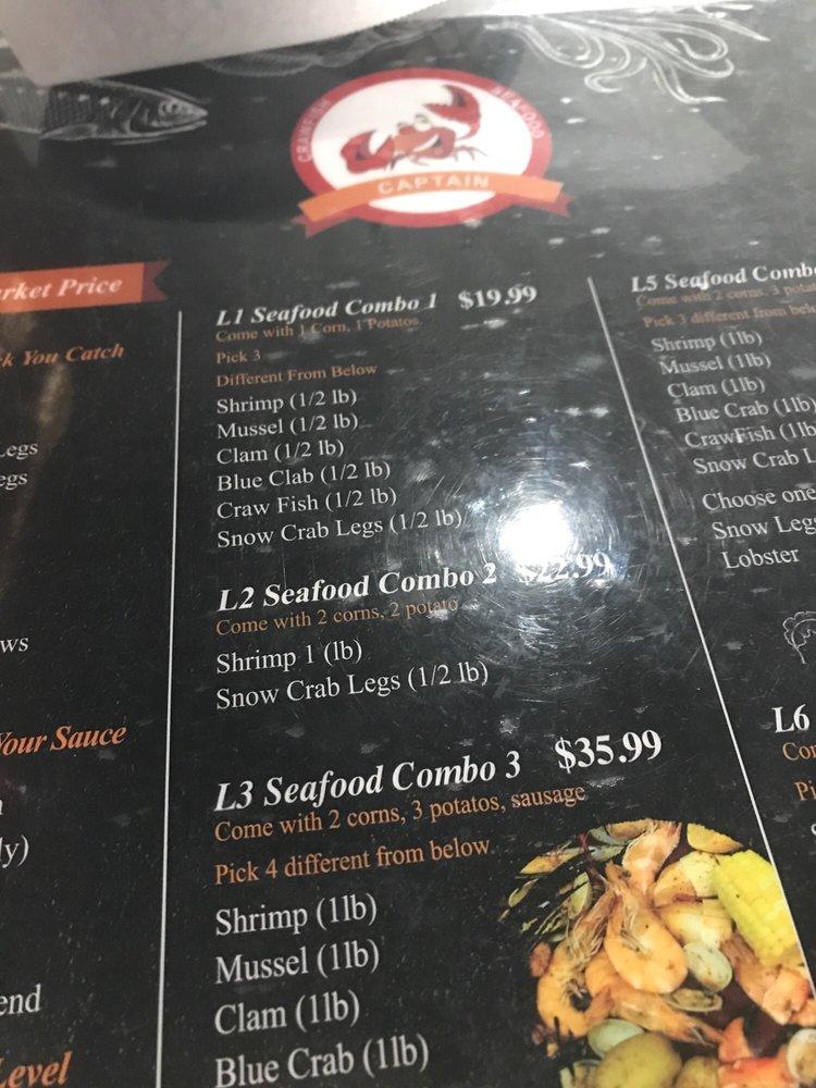 Menu at Captain Crawfish pub & bar, Humble