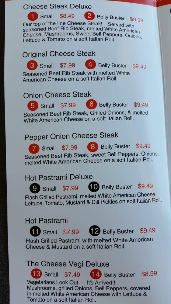 Menu at Philly Ya Belly fast food, Everett