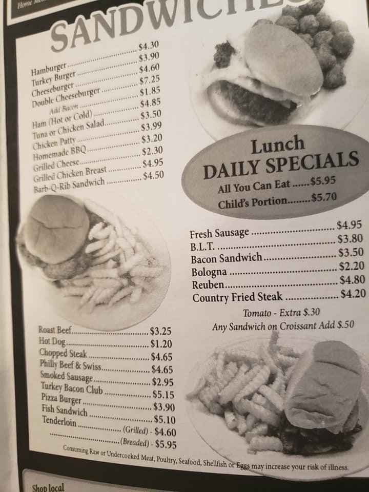 Menu at Alcove Restaurant, Sidney