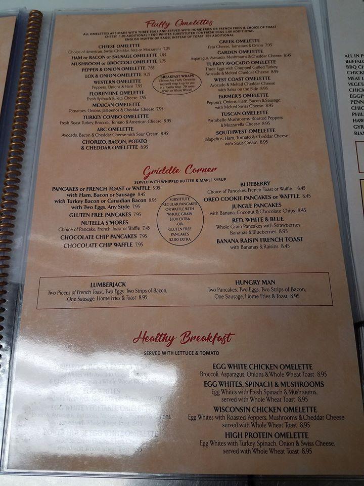 Menu at D lux Diner pub & bar, Middletown