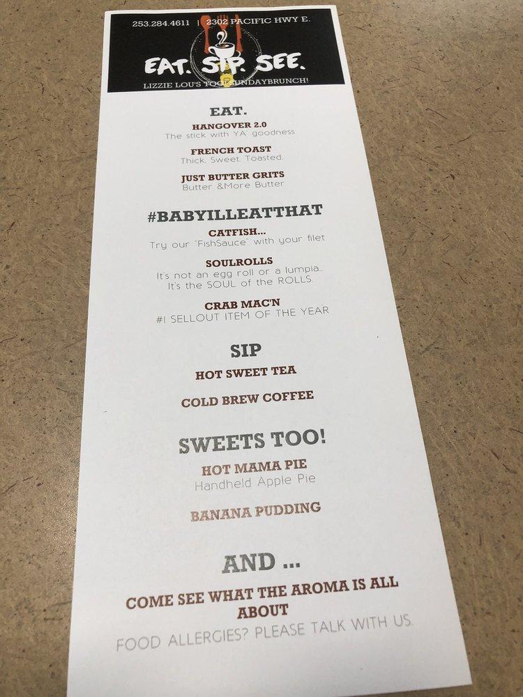 Menu at Lizzie Lou's Too cafe, Fife