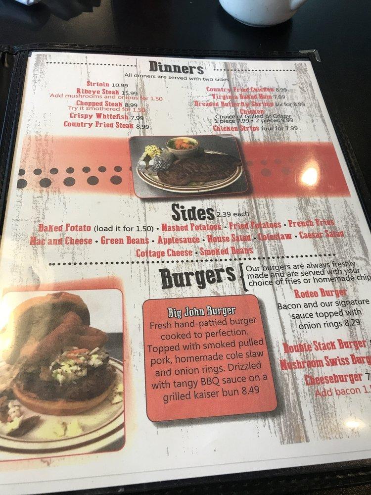 Menu at Ray's Harvest House restaurant, Albany