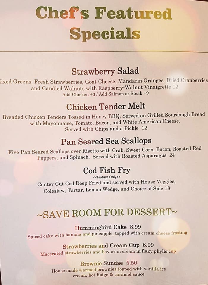 Menu at Stonehouse Grill steakhouse, Westlake