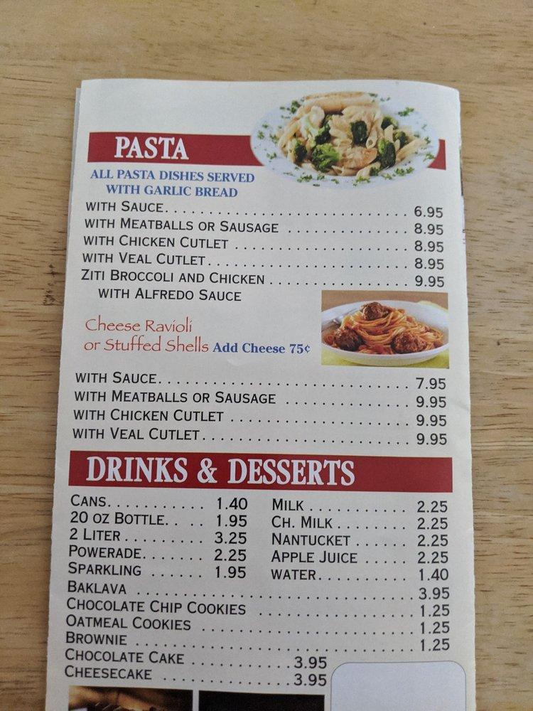 Menu at Copeland Street Sub & Pizza pizzeria, Quincy