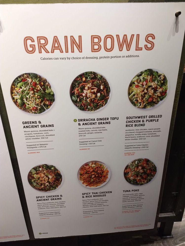 Menu at CoreLife Eatery restaurant, Greensboro, Westover Terrace