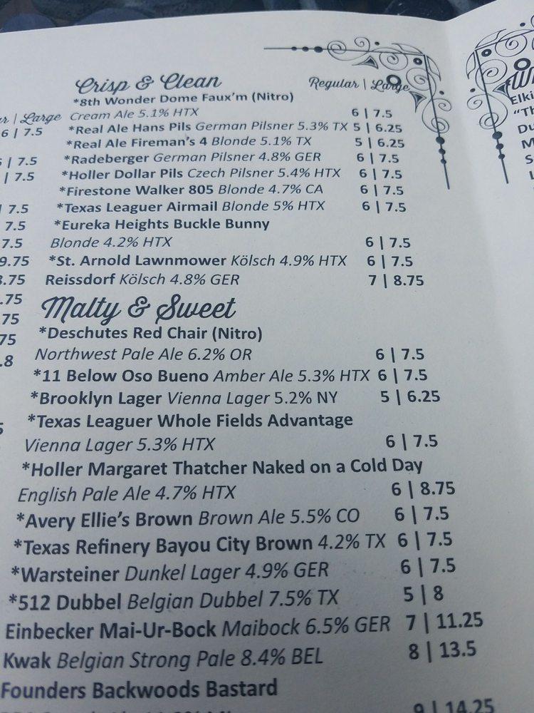 Menu at Holman Draft Hall pub & bar, Houston