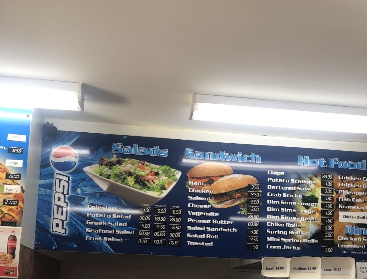 Menu at Palmerston Takeaway pub & bar, Palmerston