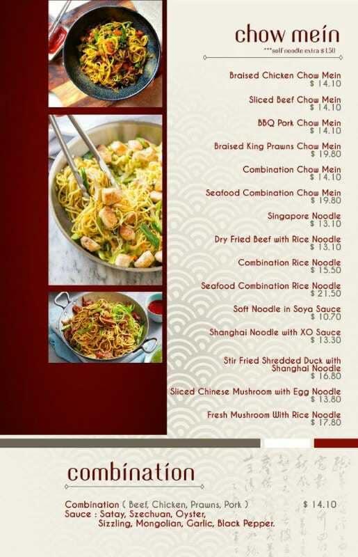 Menu at Golden King 2000 Chinese Restaurant, Green Valley