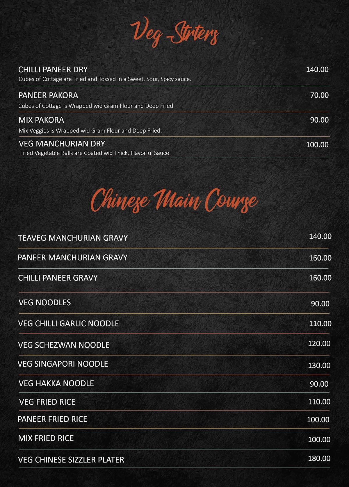 Menu at Hotel Smart and Banquet Hall, Orai