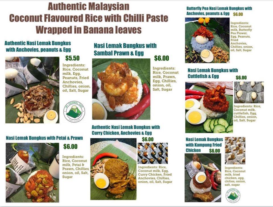 Menu at Colonial Coffee Cafe, Doncaster