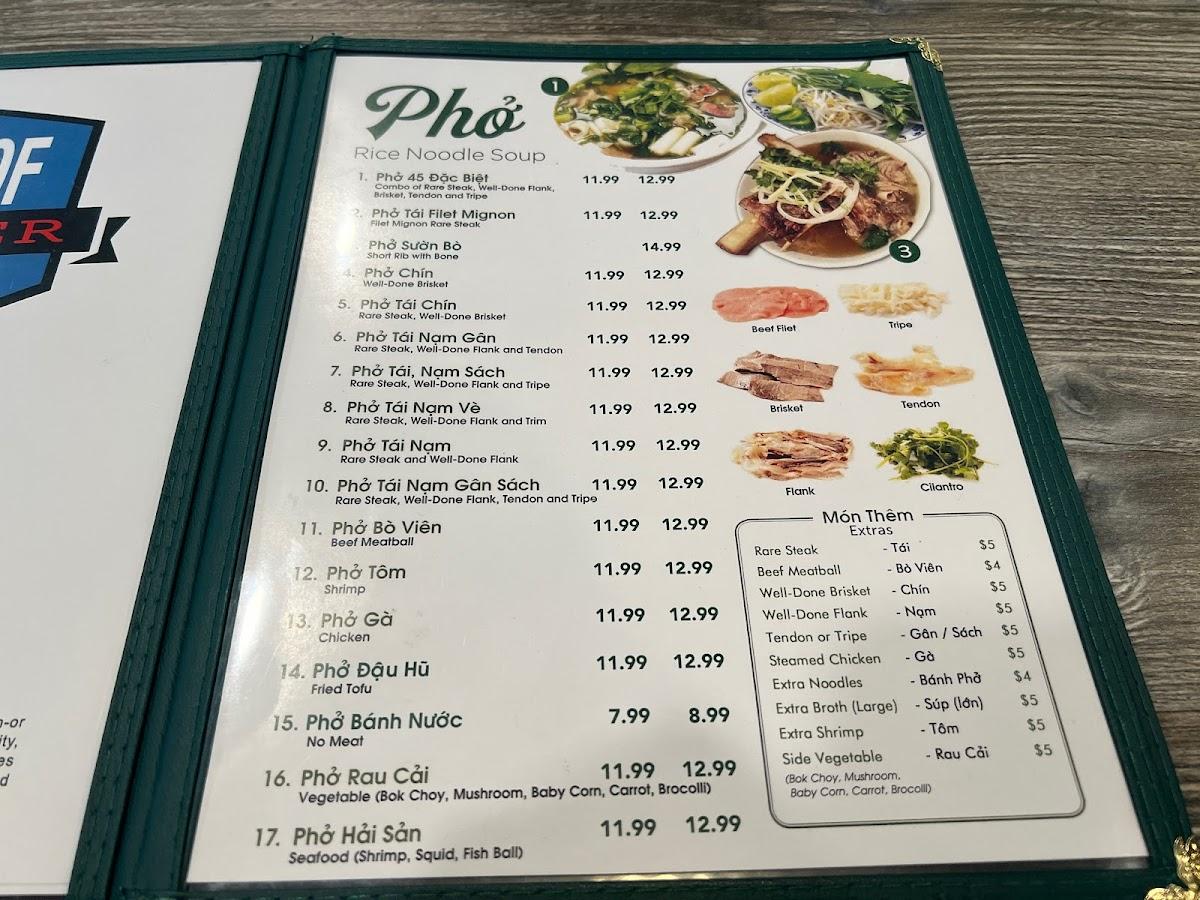 Menu at Pho 45 - La Mirada restaurant, La Mirada, La Mirada Blvd