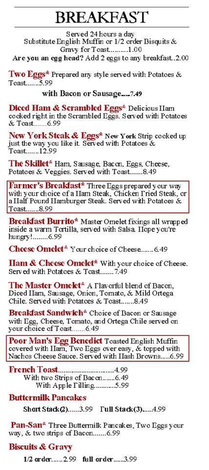 Menu at Rum Runner Lounge Wed. pub & bar, Las Vegas, E Tropicana Ave # 7