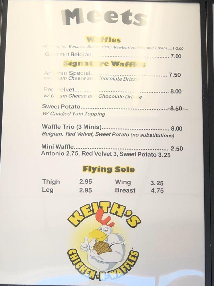 Menu at Keith’s Chicken N Waffles restaurant, Daly City