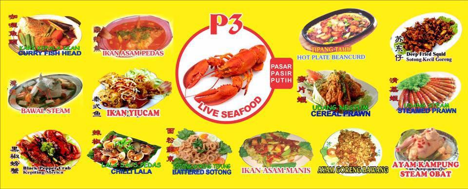 Menu at P3 Live Seafood Batam restaurant, Batam