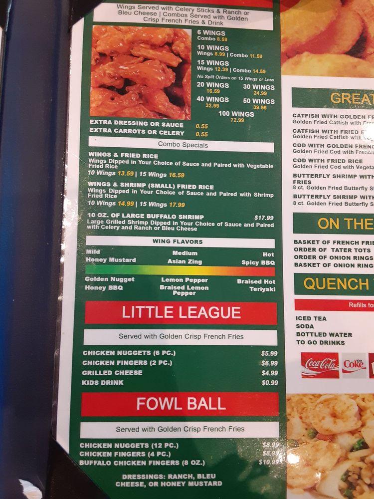 Menu at Wingers Sports Bar& Grill (Festival Plaza), Montgomery, Vaughn Rd
