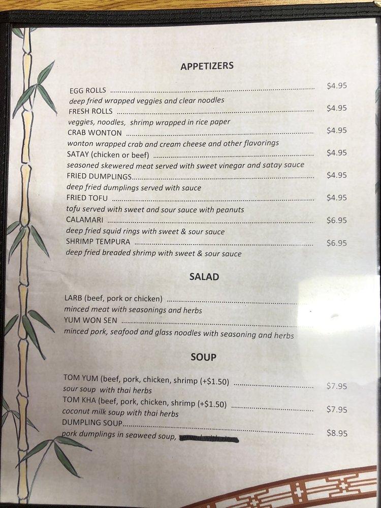 Carta del restaurante FORTUNE Korean & Thai Cuisine, Webb City
