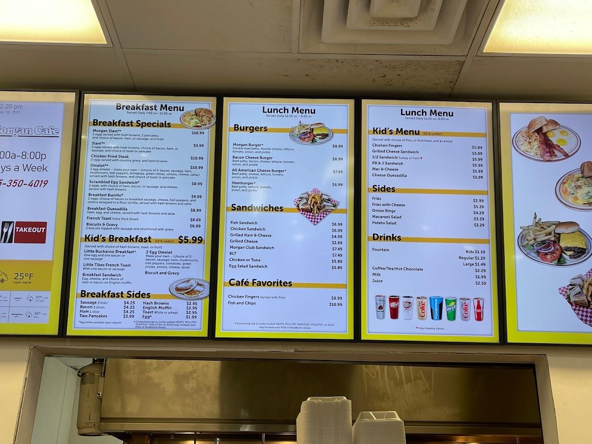 Menu at Silver Summit Café cafe, Morgan