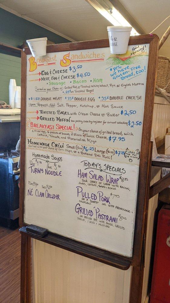 Menu at Riverton General Store restaurant, Barkhamsted