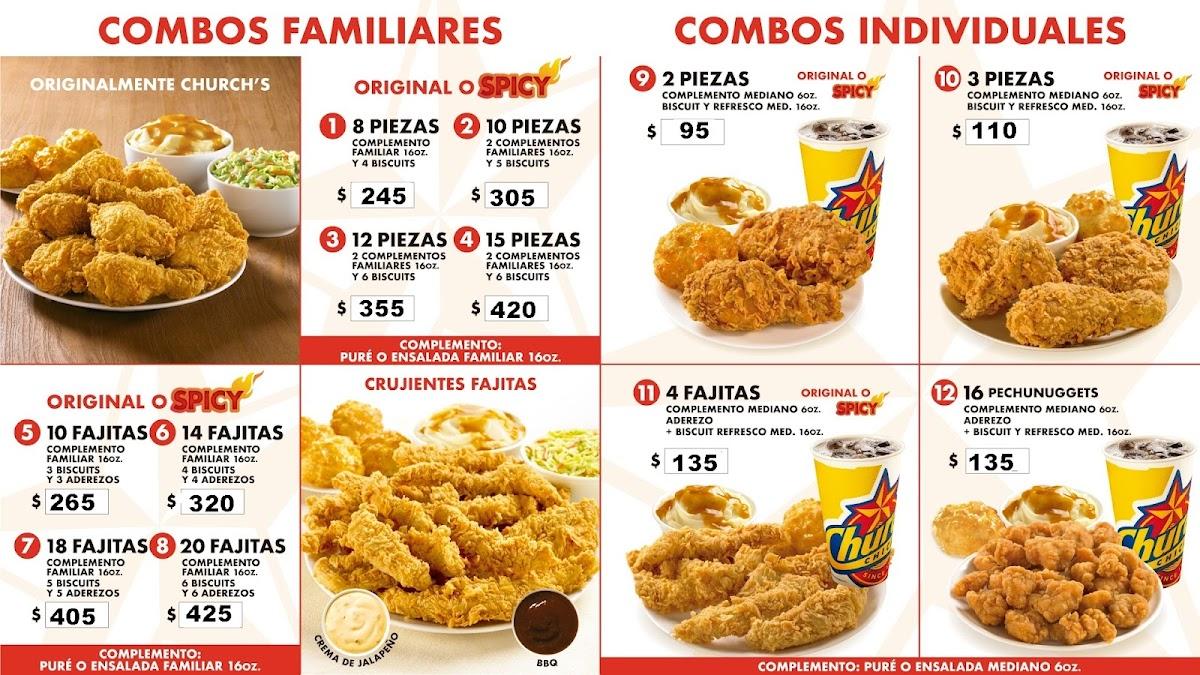 Carta del restaurante Church's Chicken, Santiago del Querétaro, 5 del ...