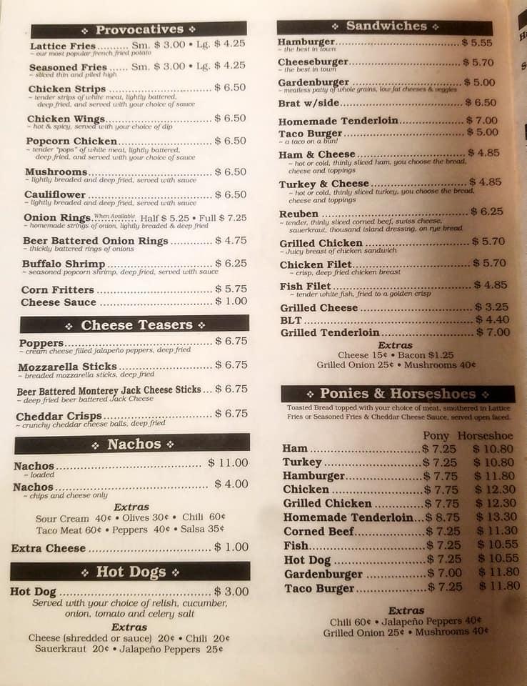 Menu at Jackson Street Pub, Macomb