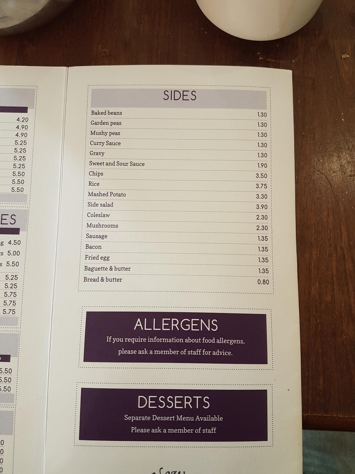 Menu at The New Celtic Restaurant, Aberaeron