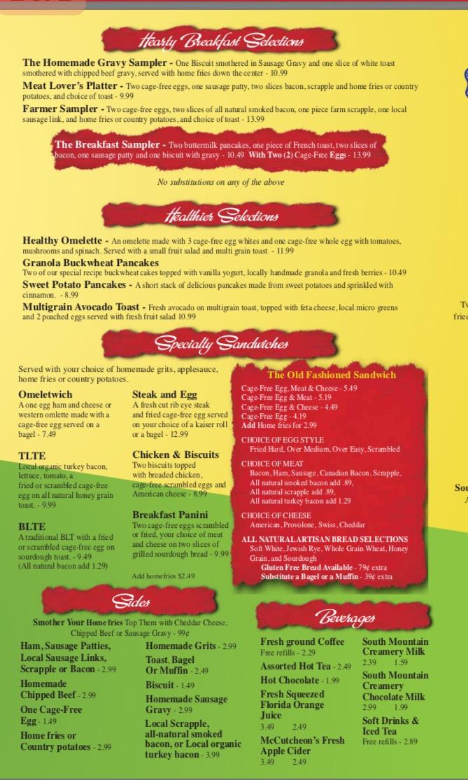 Menu at Willy's Kitchen restaurant, Glen Burnie