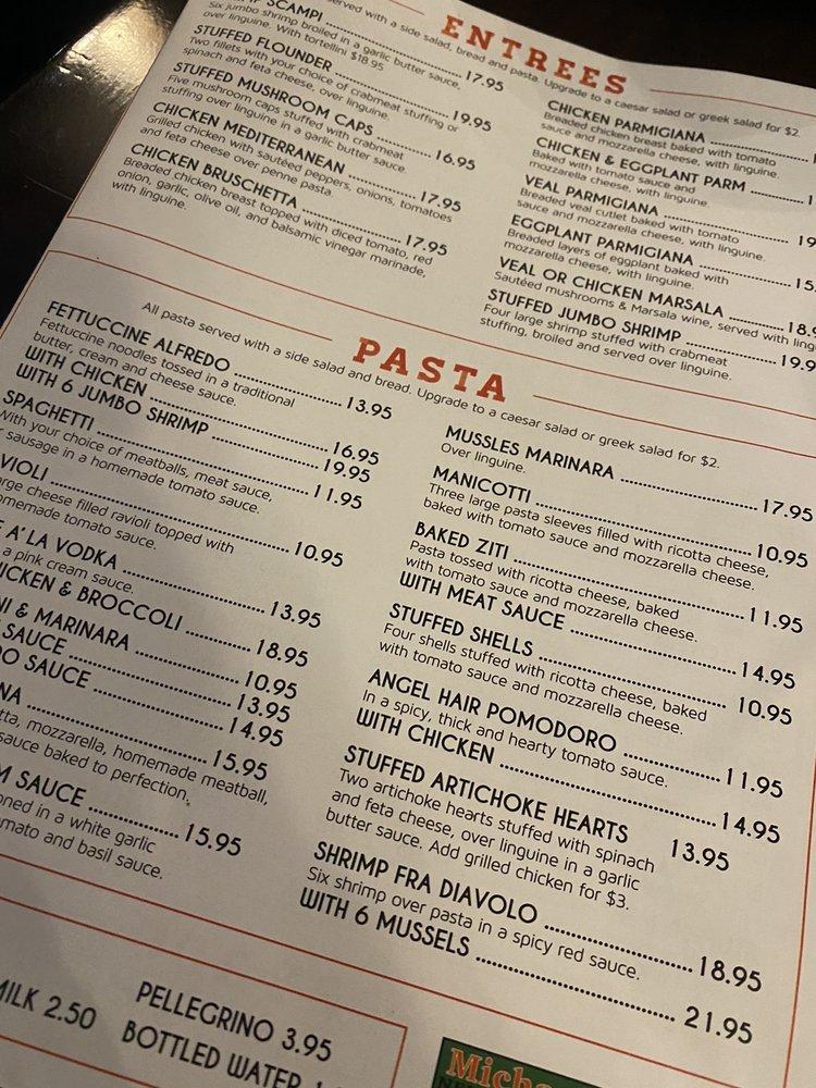 Menu at Michael’s Pizza of Carolina Forest pizzeria, Myrtle Beach