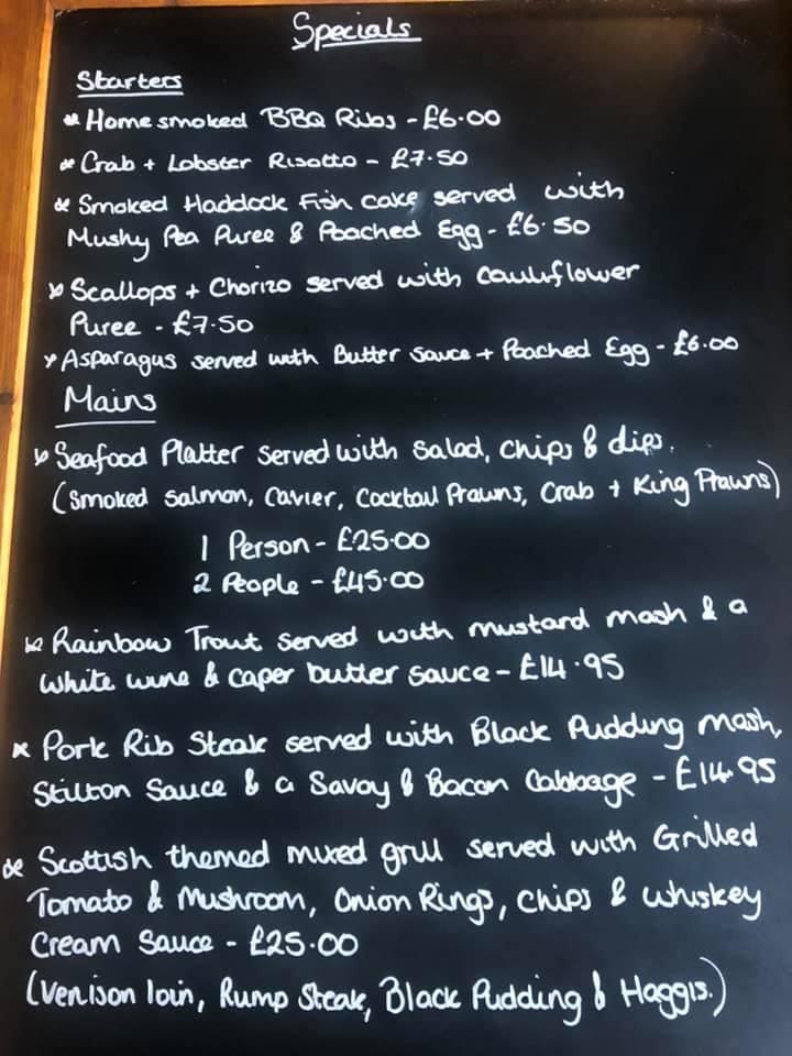 Menu at Shoulder Of Mutton Kirby Hill restaurant, Kirby Hill