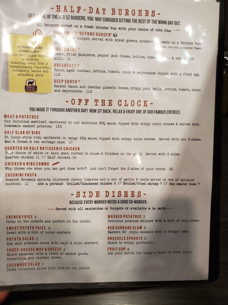 Menu at The Office Craft Bar and Kitchen, Indian Land