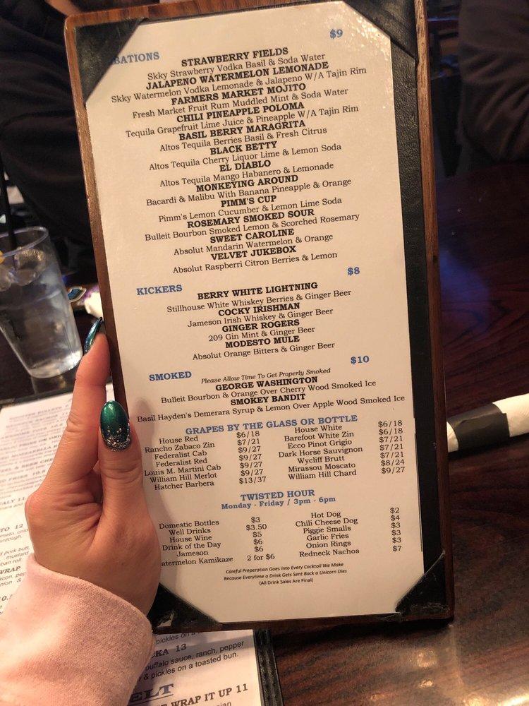 Menu at The Twisted Pig Bar and Grill, Modesto