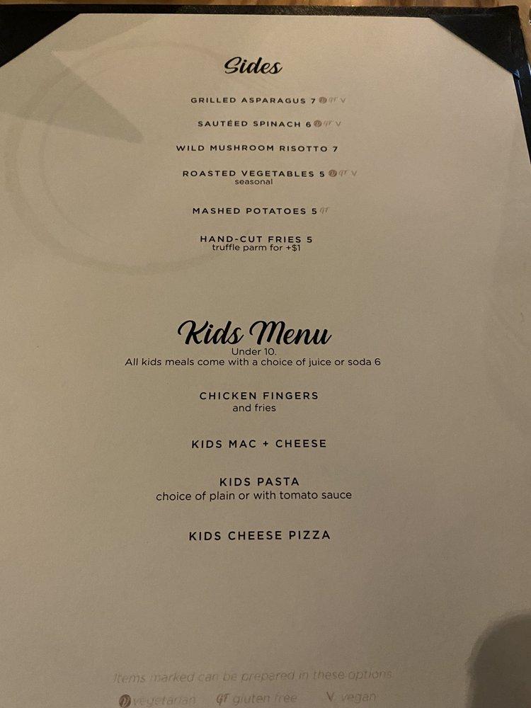 Menu at Christophers Kitchen and Bar, Woonsocket