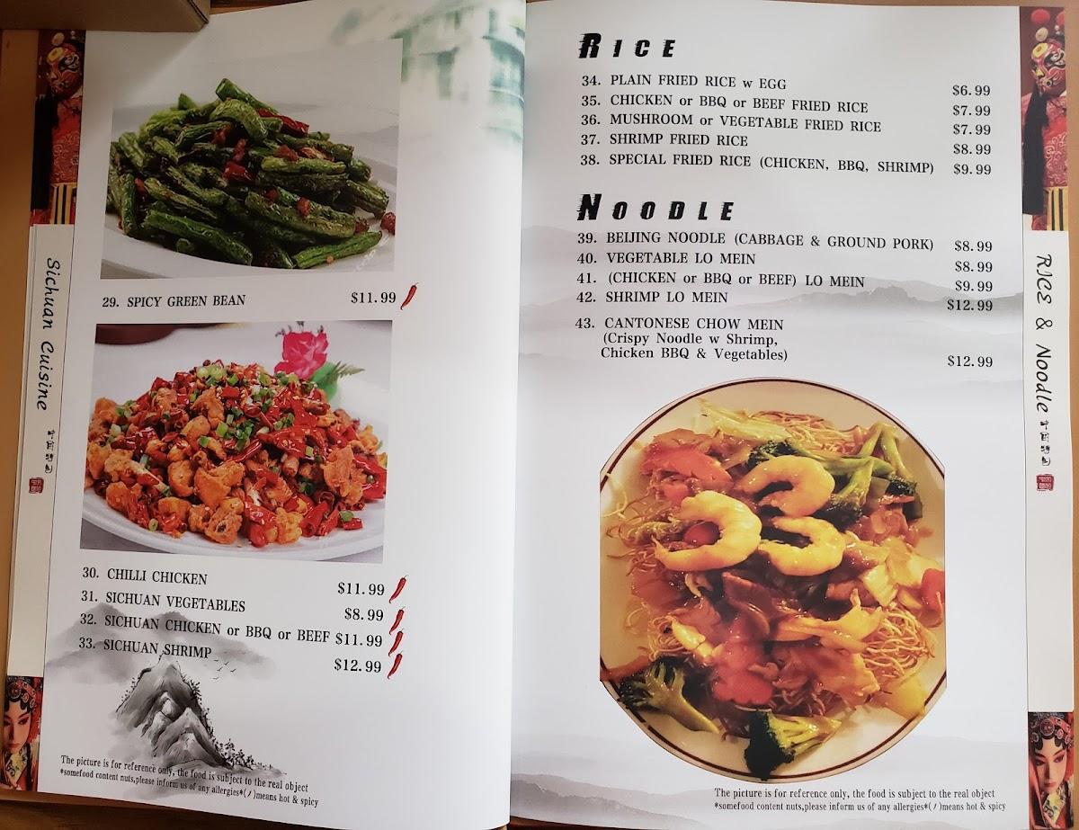 Menu at Ruby Chinese Restaurant, Cornwall