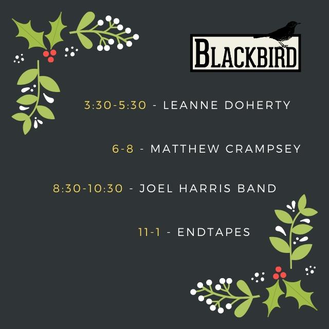 Menu at Blackbird pub & bar, Londonderry