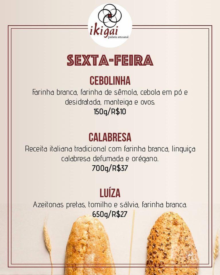 Menu at Ikigai, São Paulo