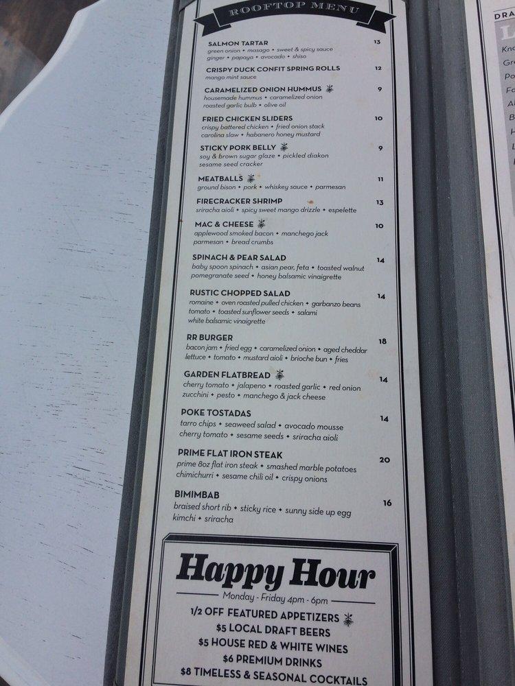 Menu at Rustic Root pub & bar, San Diego